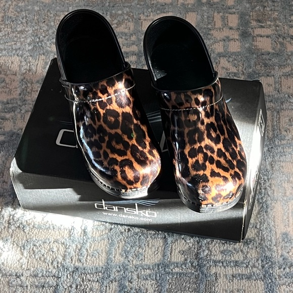 Dansko | Shoes | Dansko Professional Brown Leopard Patent Size 38 75 ...